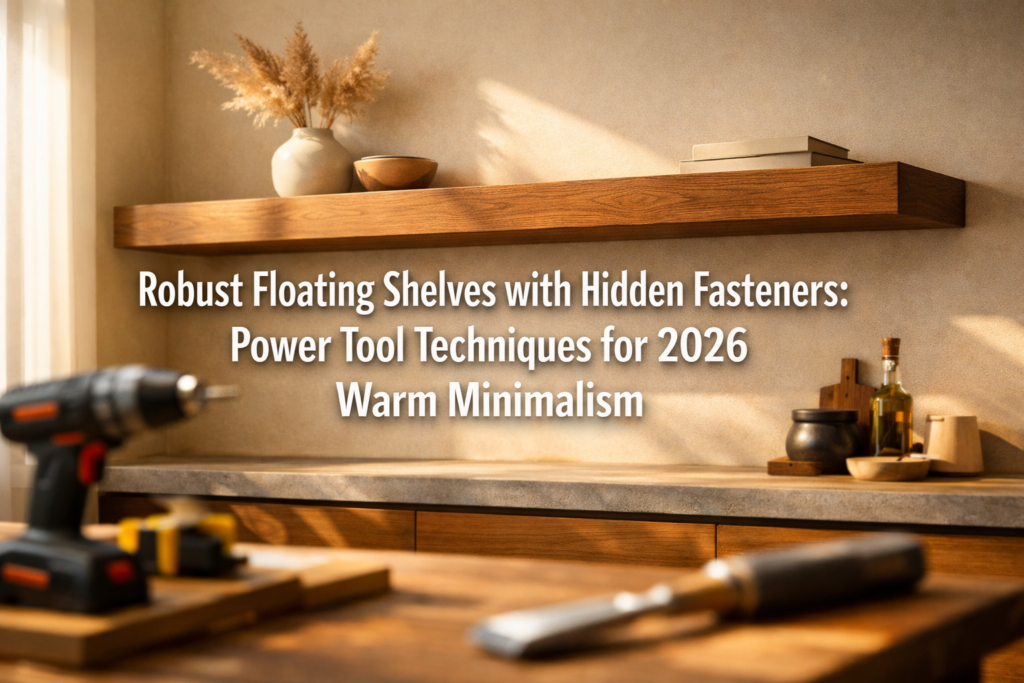 Robust Floating Shelves with Hidden Fasteners: Power Tool Te