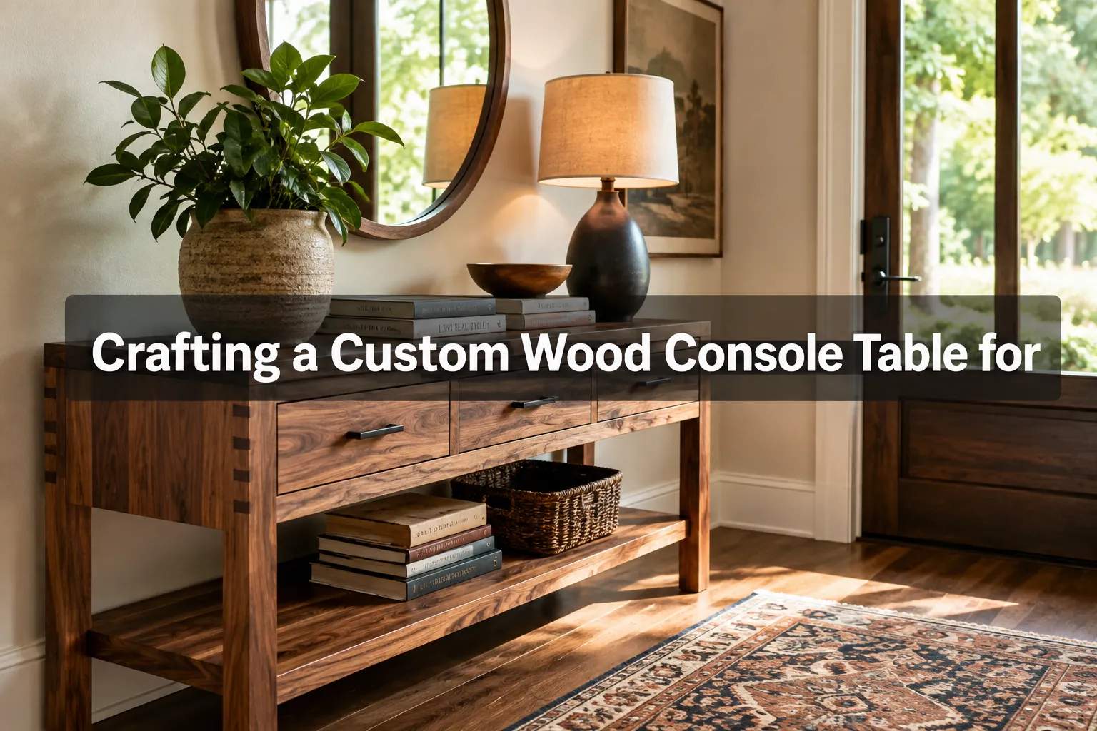 Crafting a Custom Wood Console Table for 'Consoles and Tables':
